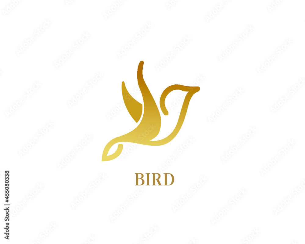 Vector bird art logo design with bird symbol line art pigeon friendly ...