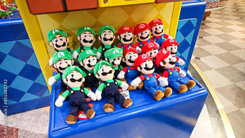 OSAKA, JAPAN - Apr 10, 2021 : Super Mario brothers goods store at the ...