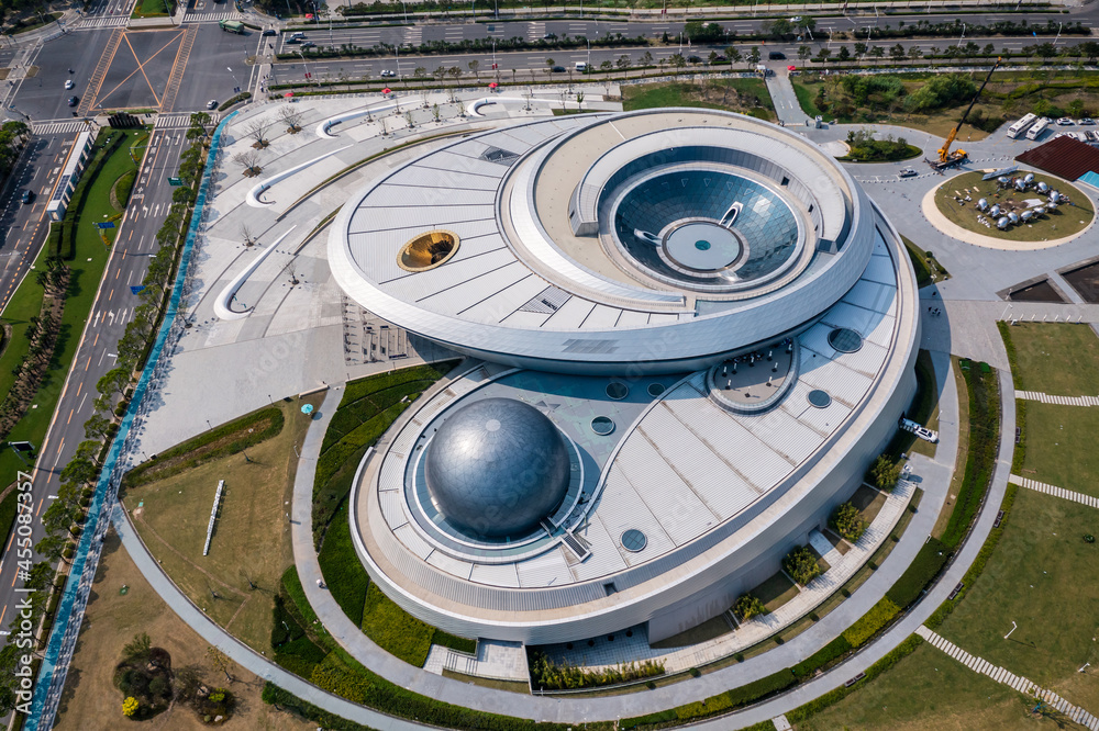 Shanghai,China - September 1,2021:Aerial view of Shanghai astronomy ...