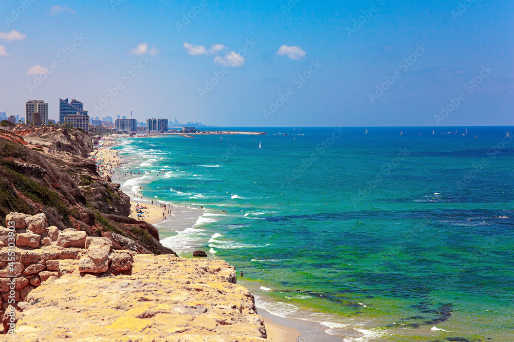 Israel. Mediterranean coast Stock Photo | Adobe Stock