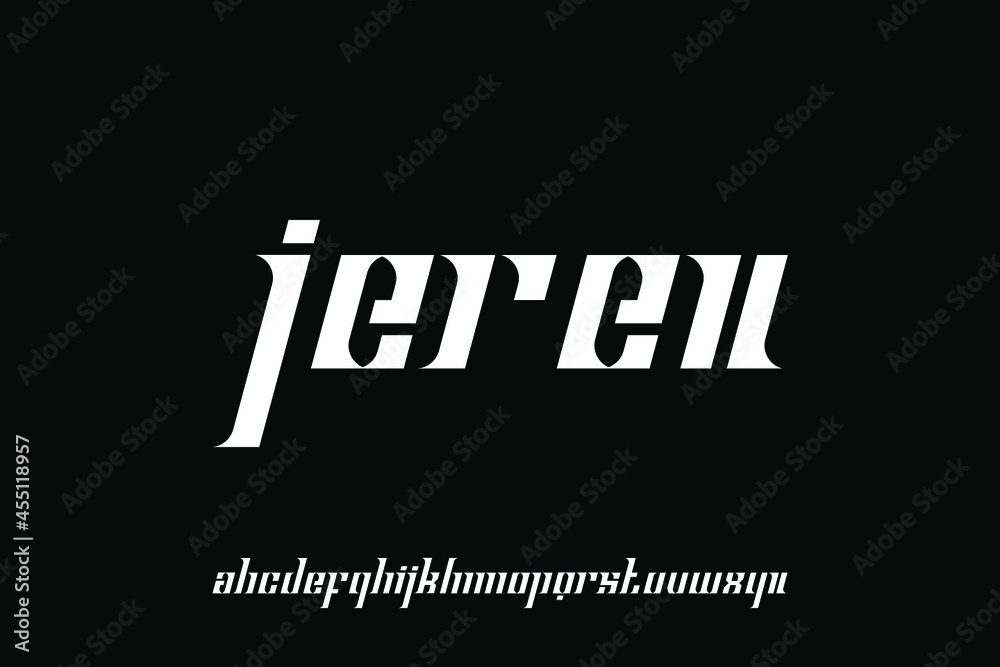glamour and elegant alphabet font vector set. JEREZ Stock Vector ...