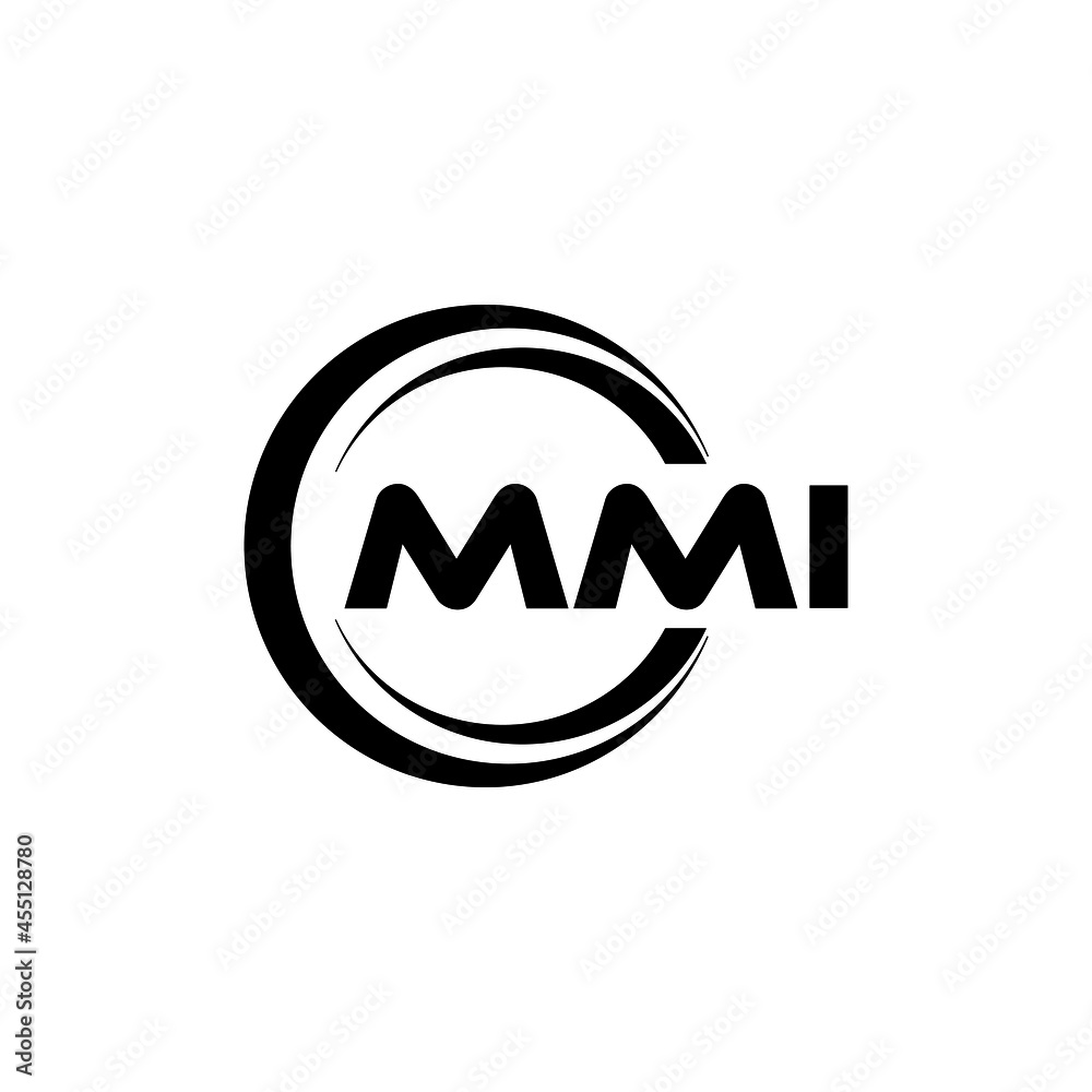 MMI letter logo design with white background in illustrator, vector ...