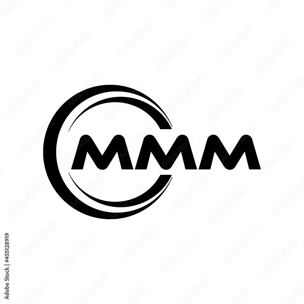 MMM letter logo design with white background in illustrator, vector ...