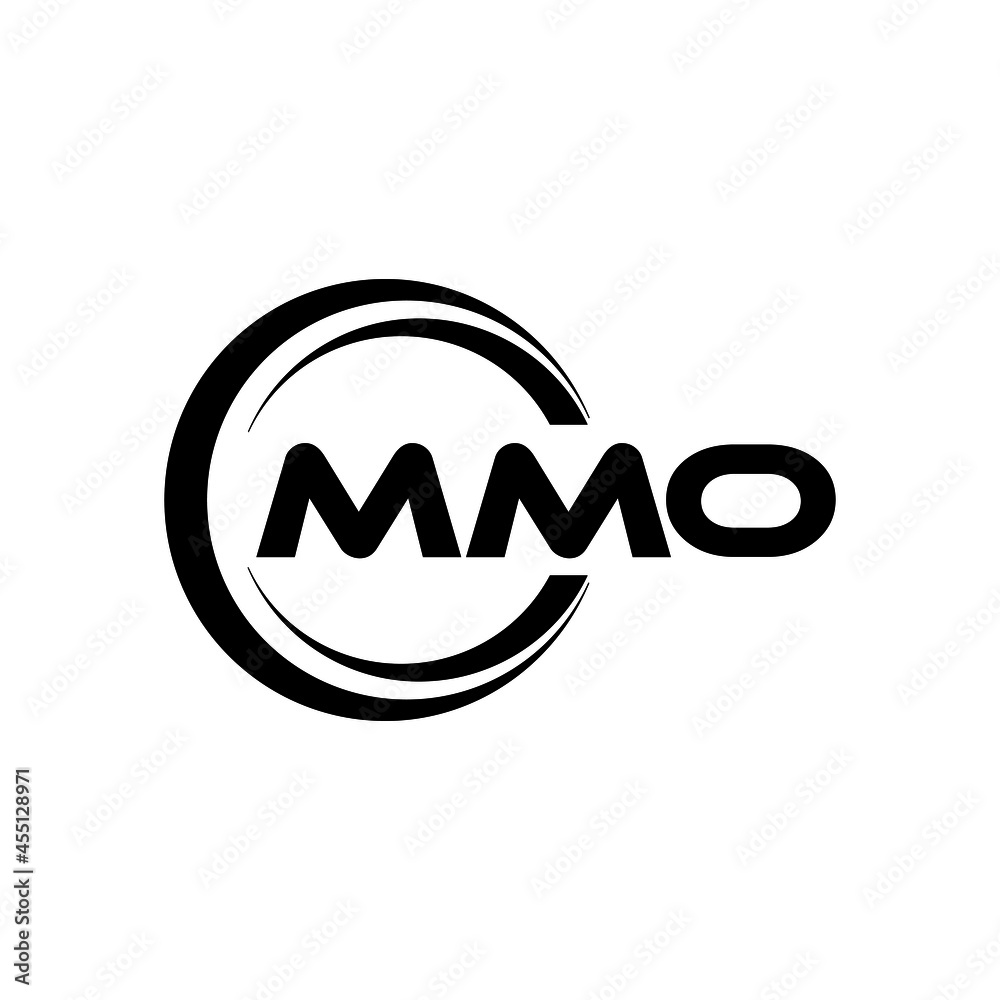 MMO letter logo design with white background in illustrator, vector ...