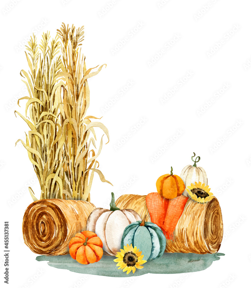 Fall Corn Stalk Clip Art