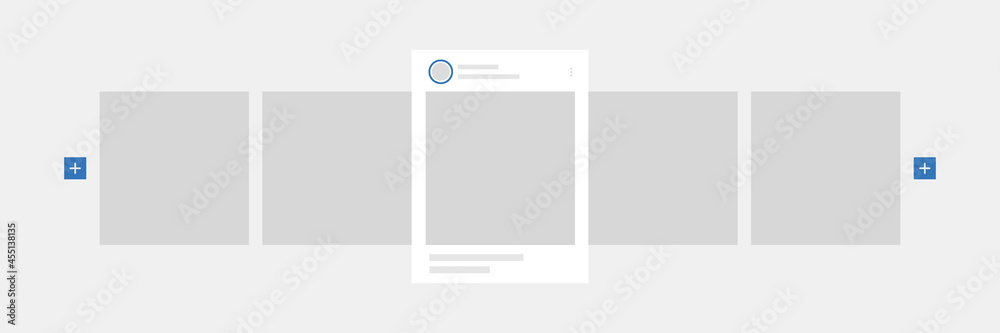 Carousel post mockup template. Social network carousel post design ...