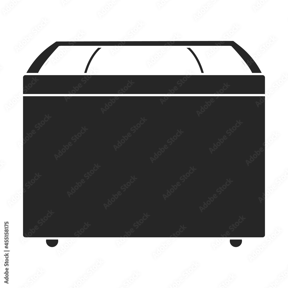 Freezer vector icon.Black vector icon isolated on white background ...