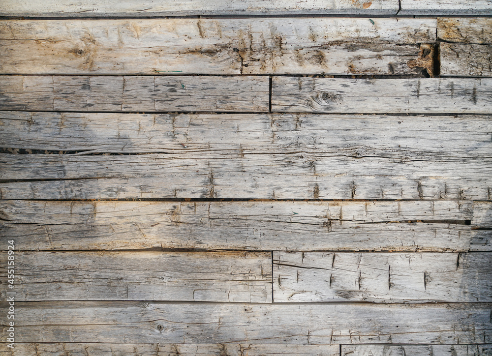 Natural rough rustic wood texture with wooden beams background Stock ...