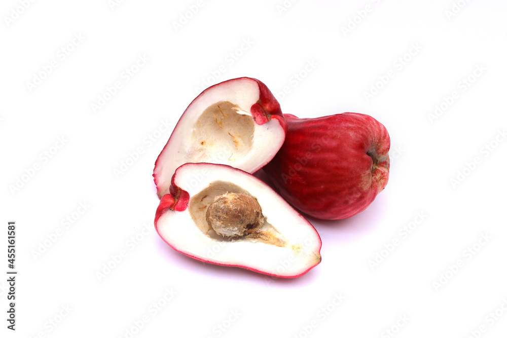 Jambu Bol or Jambu Jamaica isolated on a white background also known as ...