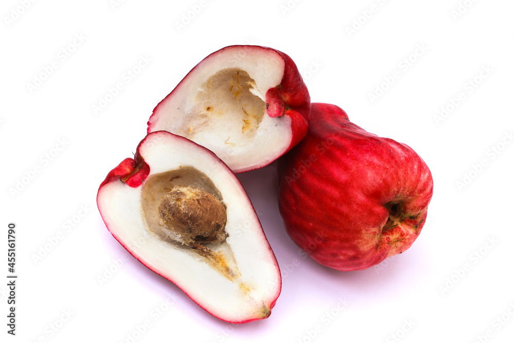 Jambu Bol or Jambu Jamaica isolated on a white background also known as ...