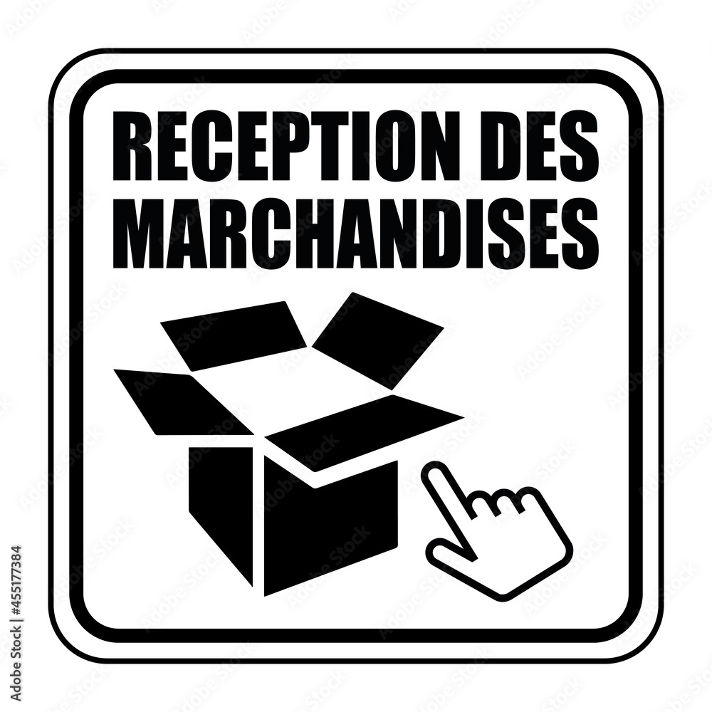 Logo réception des marchandises. Stock Vector | Adobe Stock