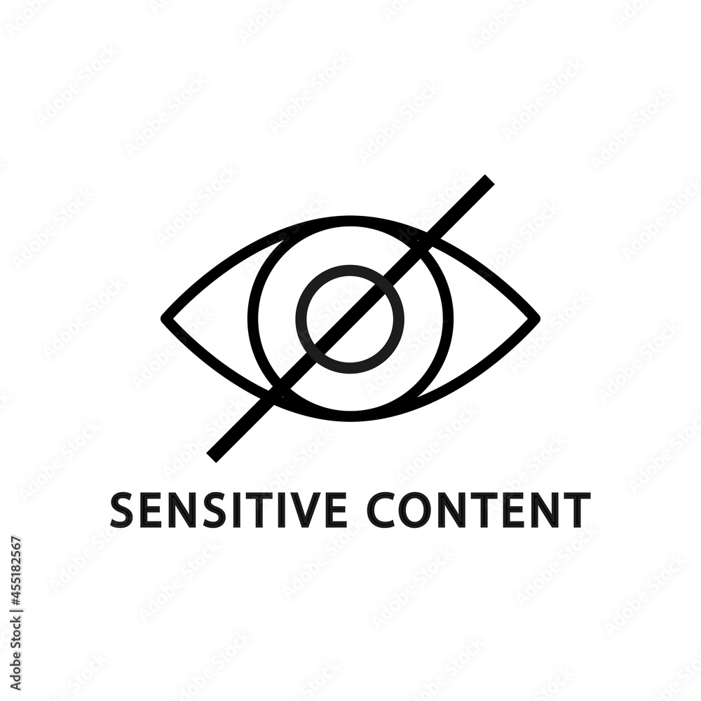 Icono de imagen censurada. Advertencia de contenido sensible. Contenido ...