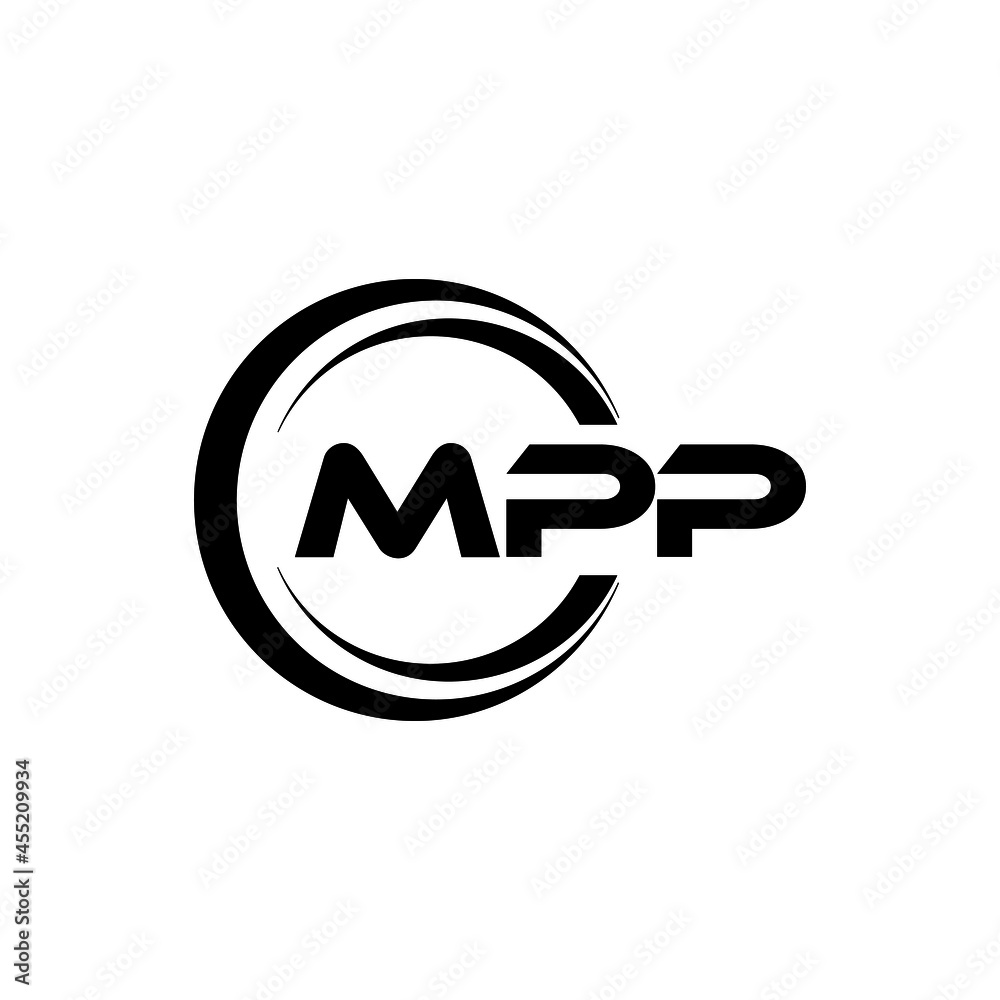Vecteur Stock MPP letter logo design with white background in ...
