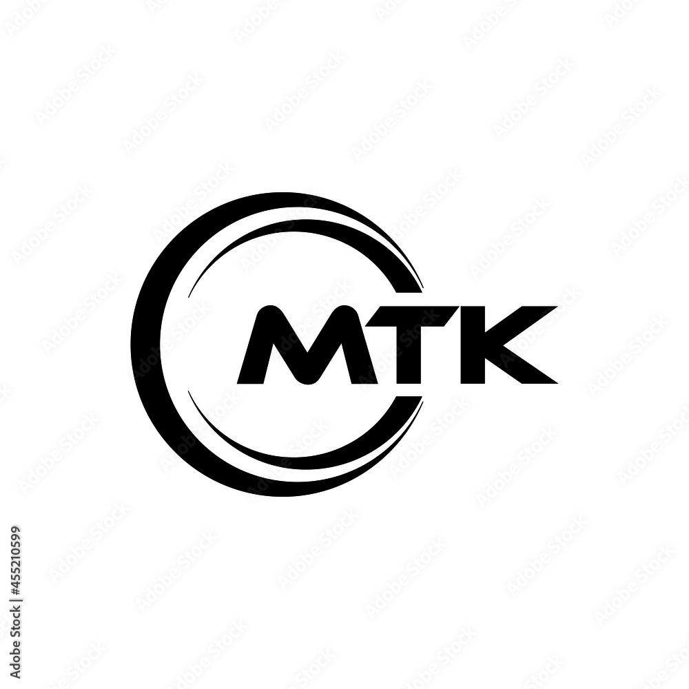 MTK letter logo design with white background in illustrator, vector ...