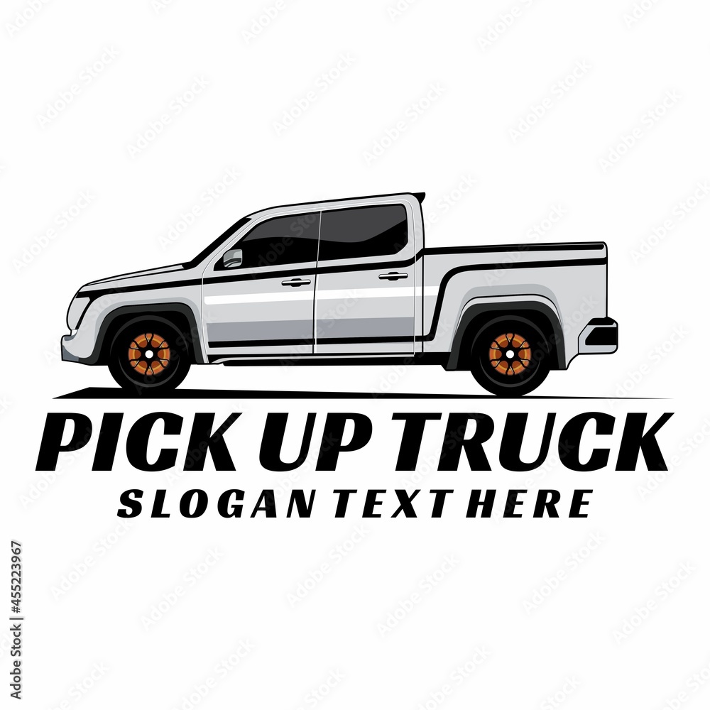 pick up truck logo design vector Stock Vector | Adobe Stock
