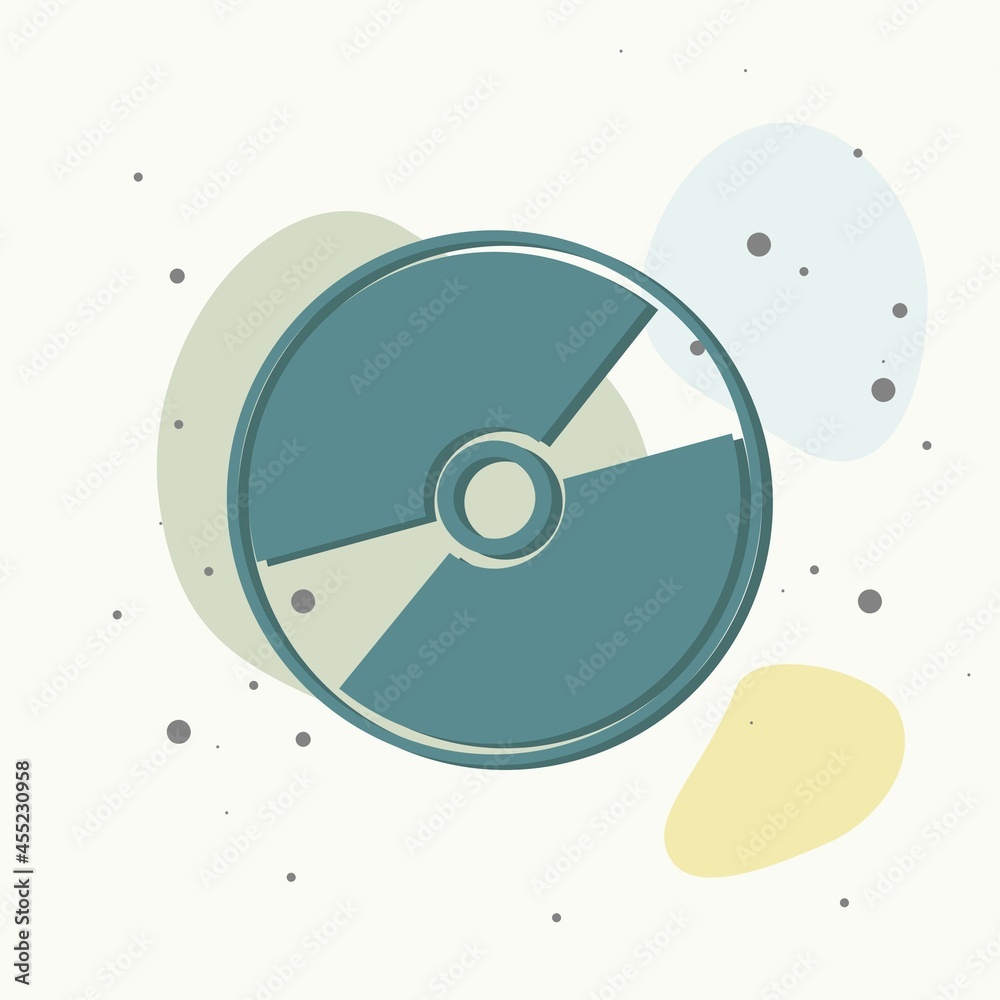 Vector image of a computer laser disk. Disk for data recording and ...