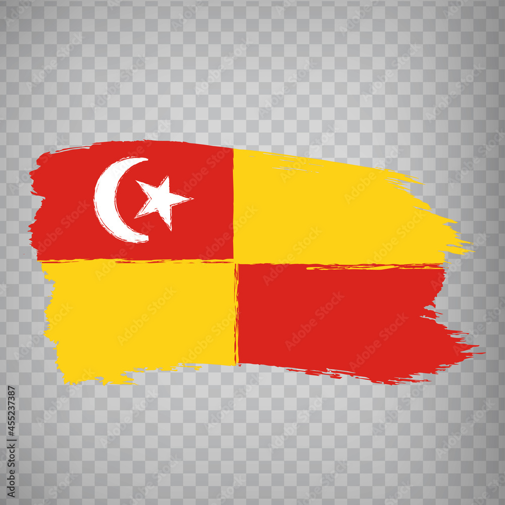 Flag Selangor brush strokes. Flag State Selangor of Malaysia on ...