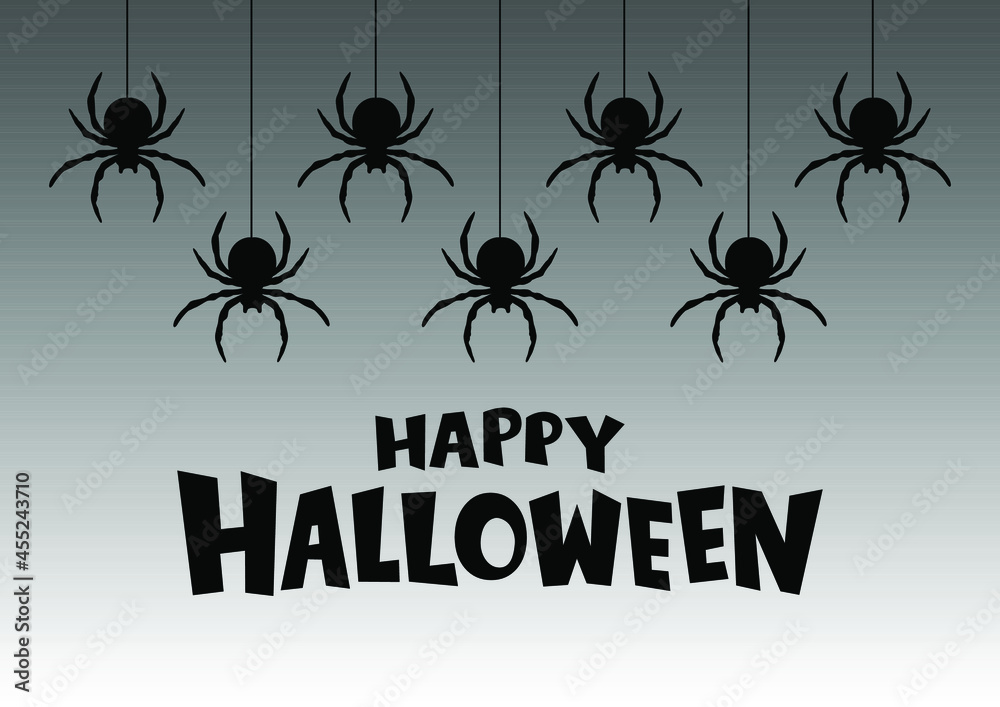 Halloween background. Vector illustration. Follow other spiders patterns in my collection. Stock ...