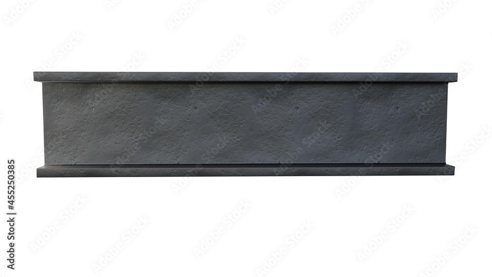 I-beam rolled metal - isolated conceptual industrial 3D illustration ...
