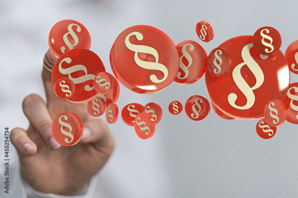 Viele Paragraphenzeichen. Stock Photo | Adobe Stock