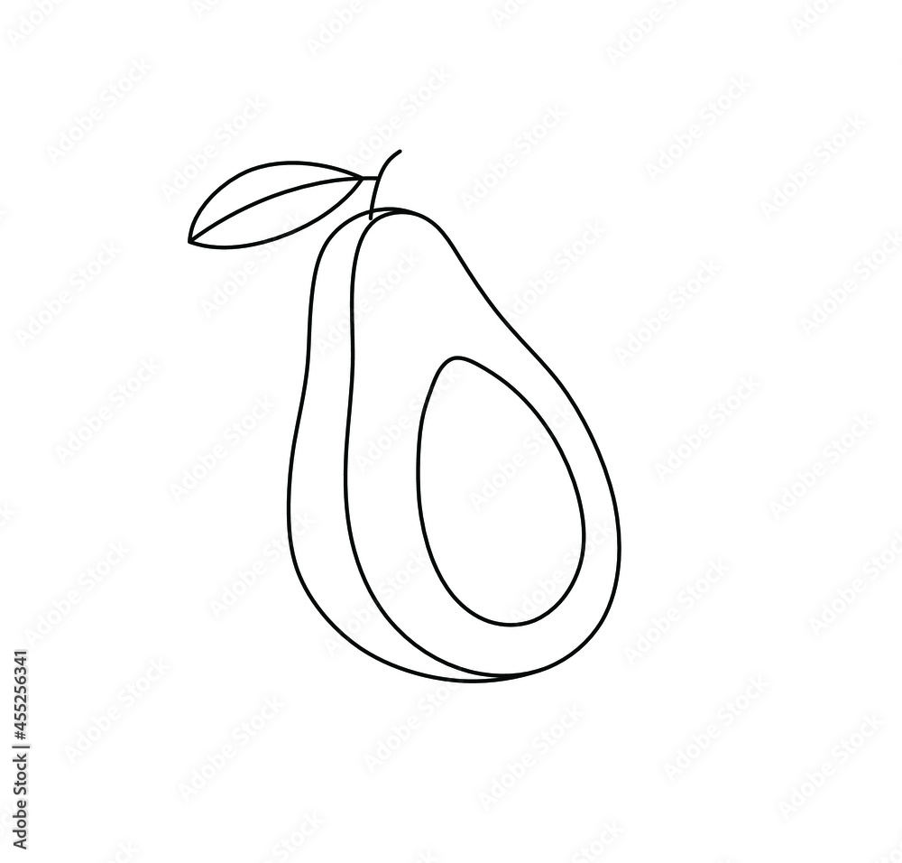 Avocado Vector Black