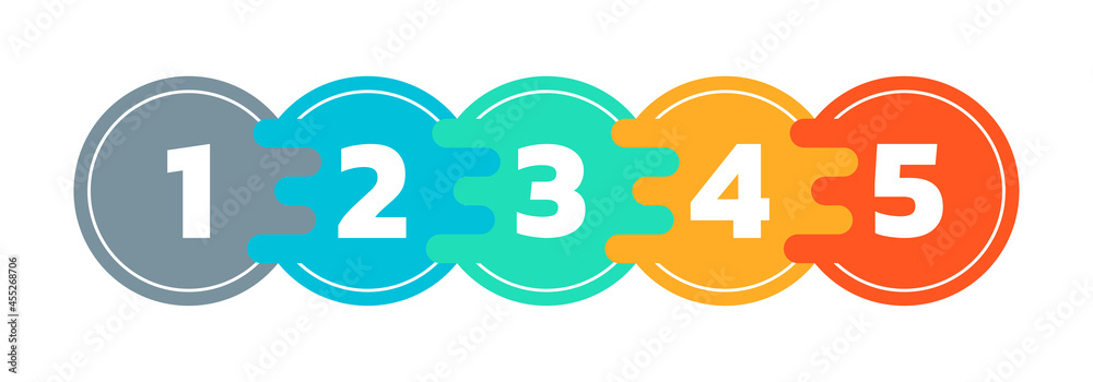 5 steps infograph. Business process info graphic template with 5 ...