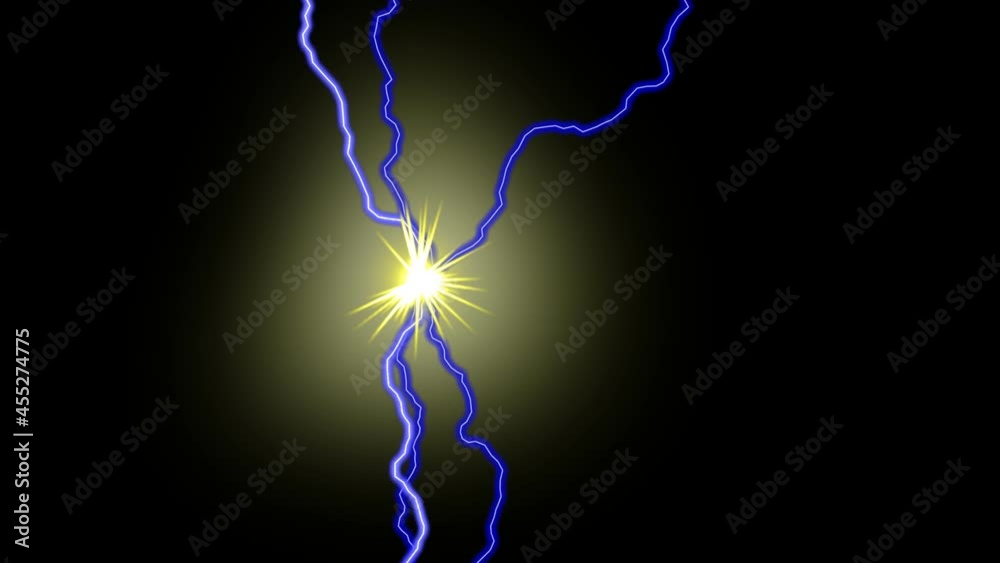 Sparks with lightning Sparks goes from left to right, with lightning.2D ...