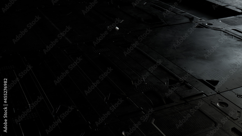 Black, Tech Wallpaper with Futuristic 3D Panels. Dark, Sci-Fi style. 3D ...