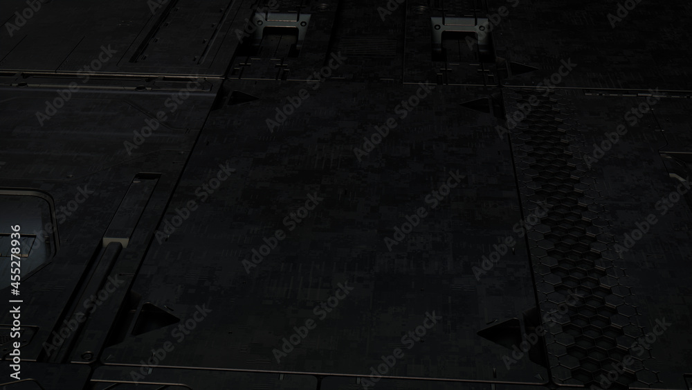 Black, Tech Wallpaper with Sci-Fi 3D Panels. Dark, Futuristic style. 3D ...
