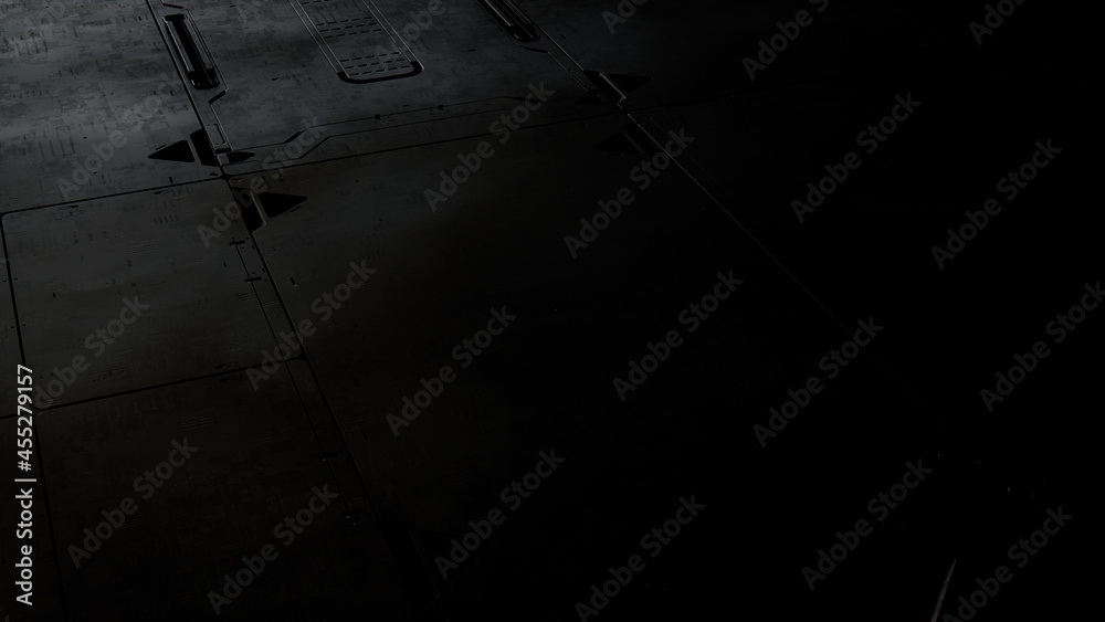 Black, Tech Wallpaper with Sci-Fi 3D Panels. Dark, Futuristic style. 3D ...