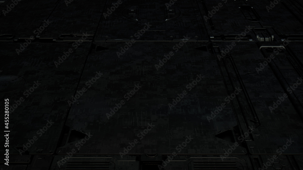 Black, Tech Wallpaper with Sci-Fi 3D Panels. Dark, Futuristic style. 3D ...