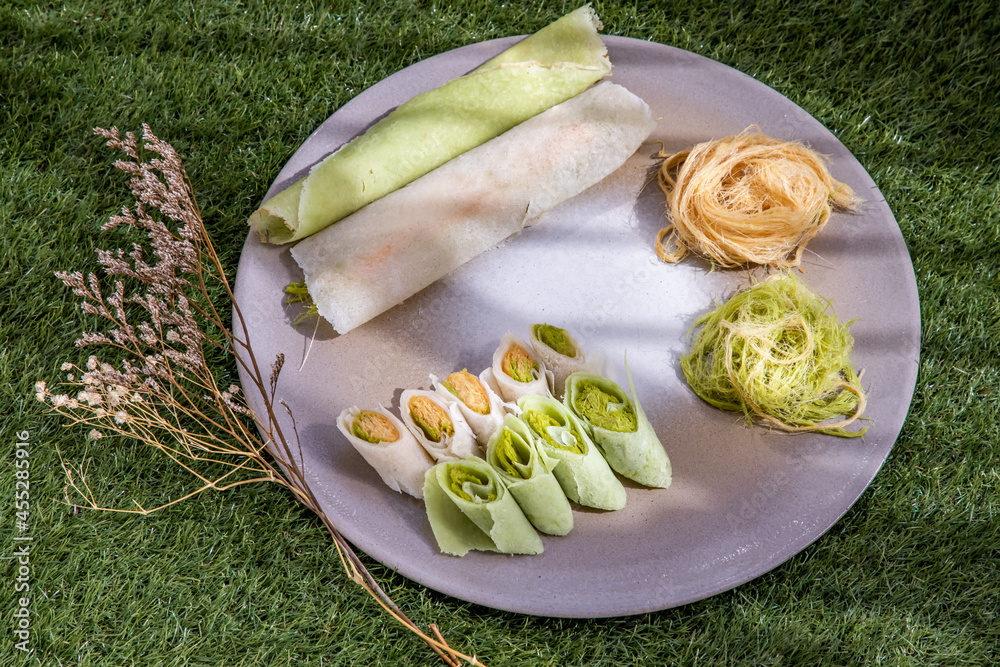 Roti Sai Mai is name of Thai cotton candy wrapped with pastry dough ...