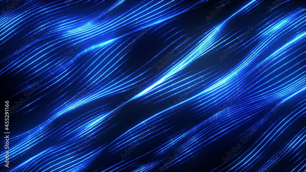 Abstract Plexus Lines Strings Flowing Seamless Loop/ 4k animation of an abstract technology ...