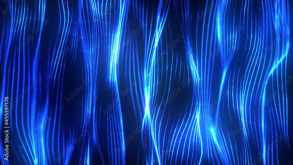 Abstract Plexus Lines Strings Flowing Seamless Loop/ 4k animation of an abstract technology ...