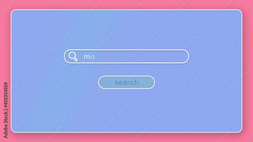 4k flat UI motion design video. Animated search engine interface ...