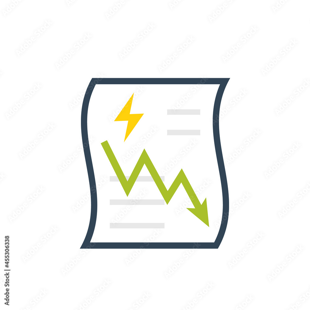 Reduce energy consumption icon. Clipart image isolated on white ... Reduce energy consumption icon. Clipart image isolated on white ...