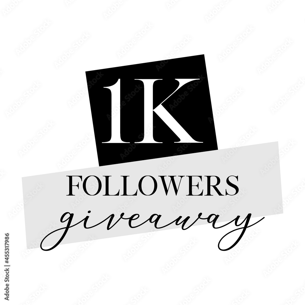 1K followers giveaway banner | Instagram post | Instagram story vector ...