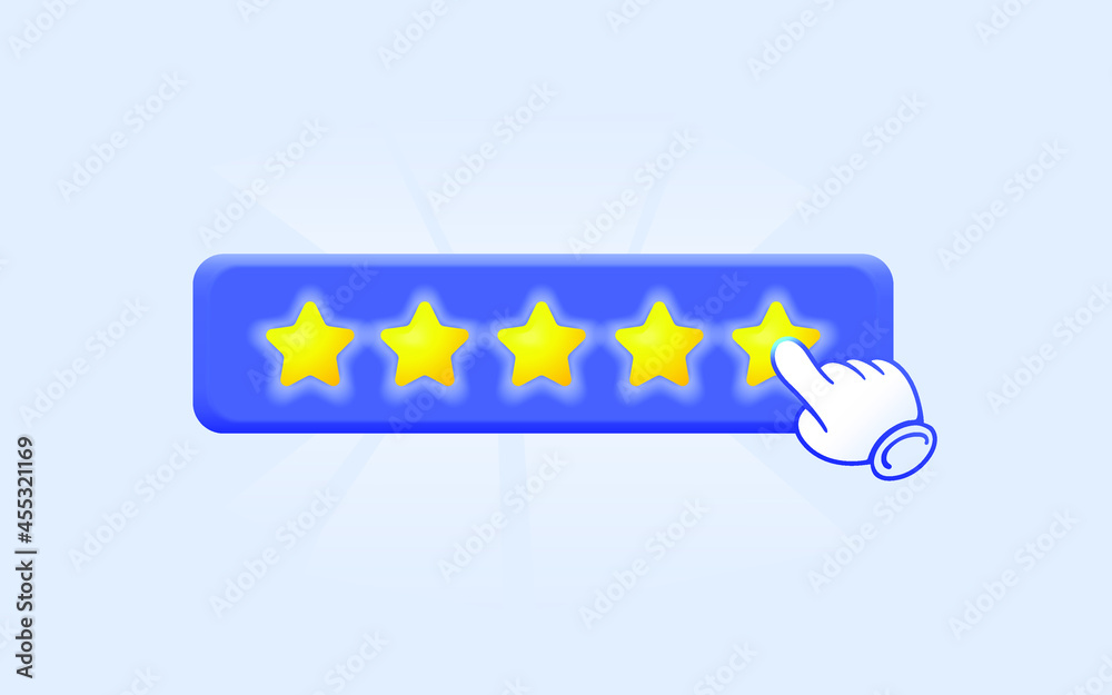 Star review. Giving Five Star Feedback. Vector customer review concepts ...