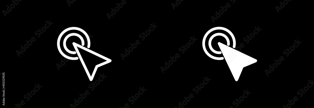 cursor icon, click icon, cursor symbol vector, click symbol vector ...