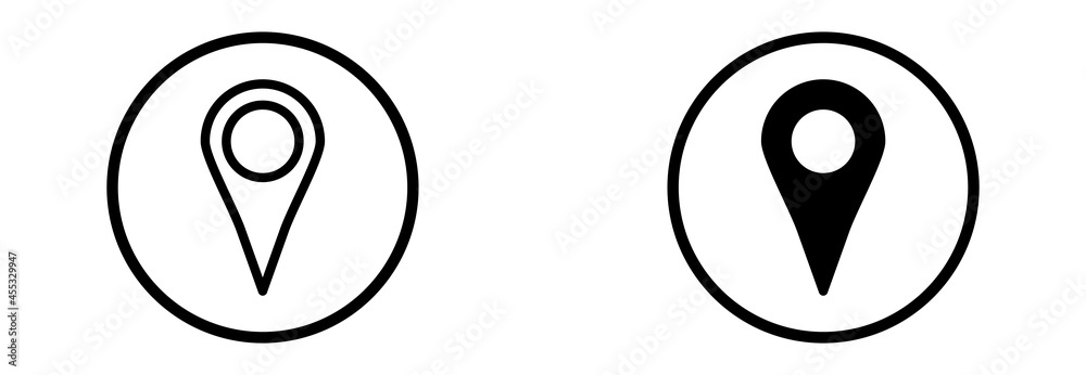 location icon, place icon, location symbol vector, place symbol vector ...