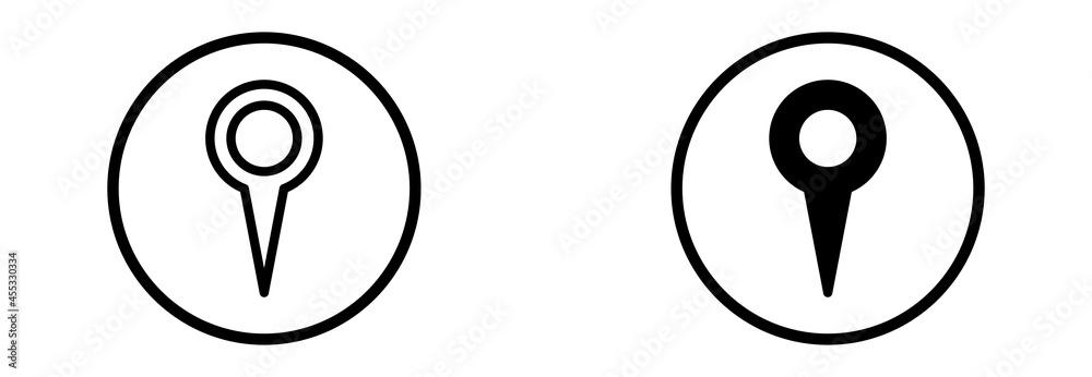 location icon, place icon, location symbol vector, place symbol vector ...
