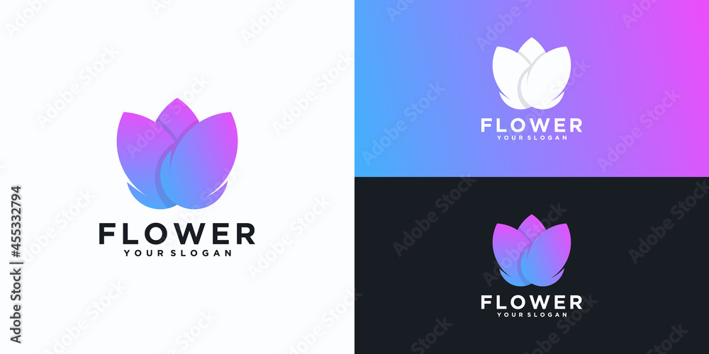 flower logo inspiration,for business Stock Vector | Adobe Stock