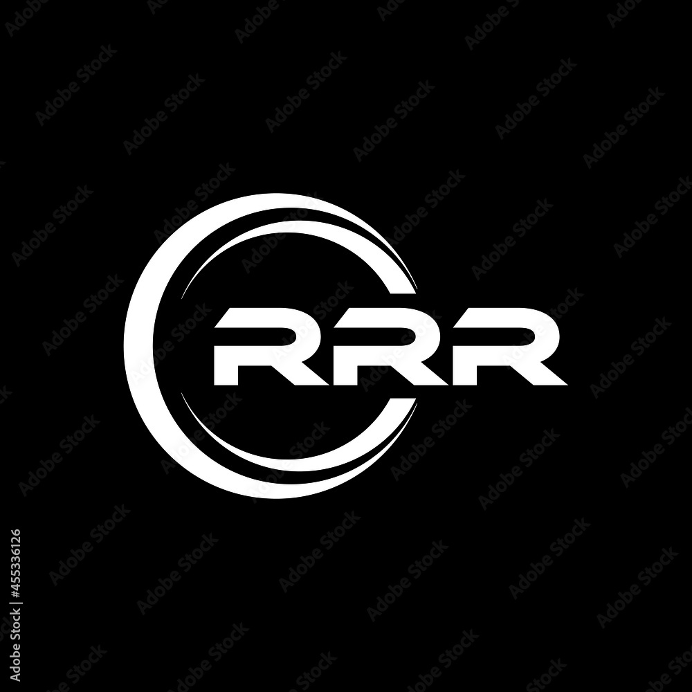 RRR letter logo design with black background in illustrator, vector ...