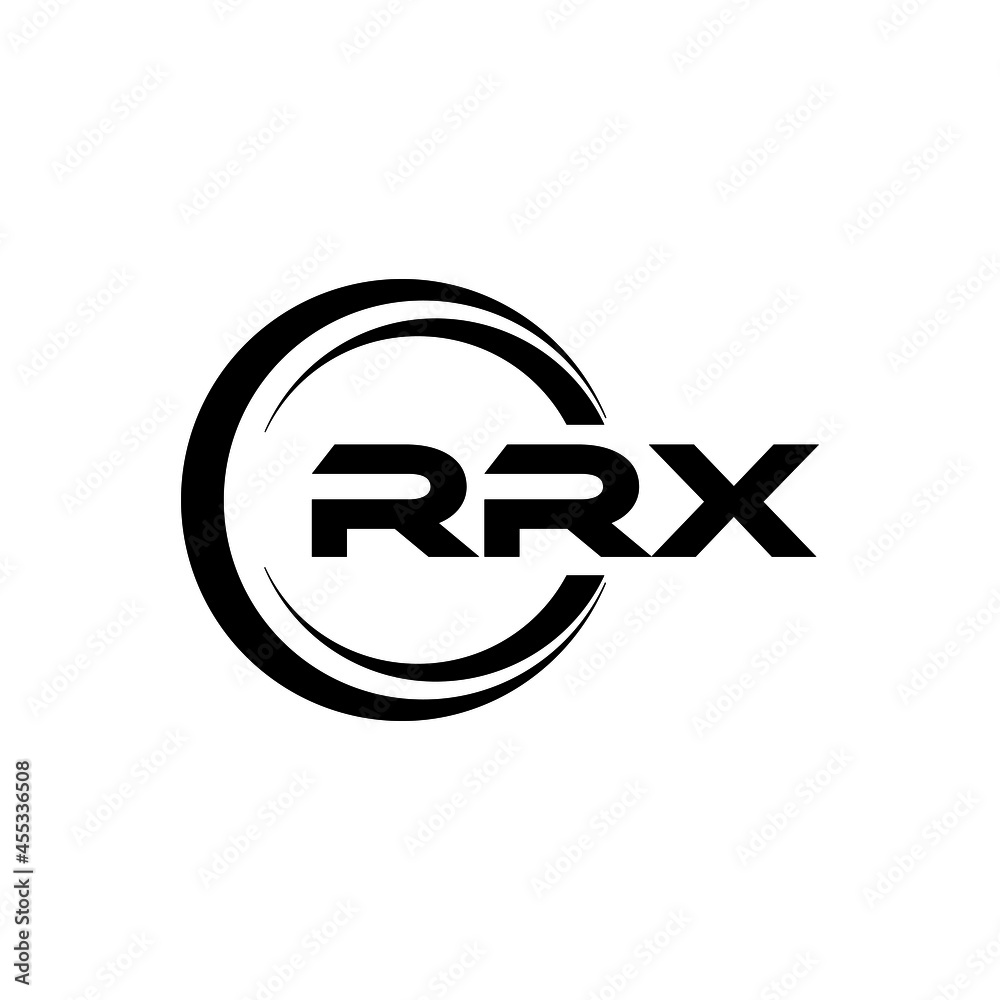 RRX letter logo design with white background in illustrator, vector ...