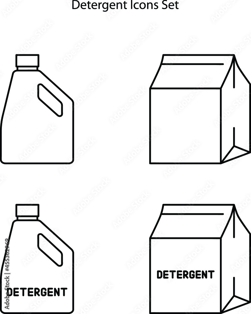 detergent icon isolated on white background. detergent icon thin line ...