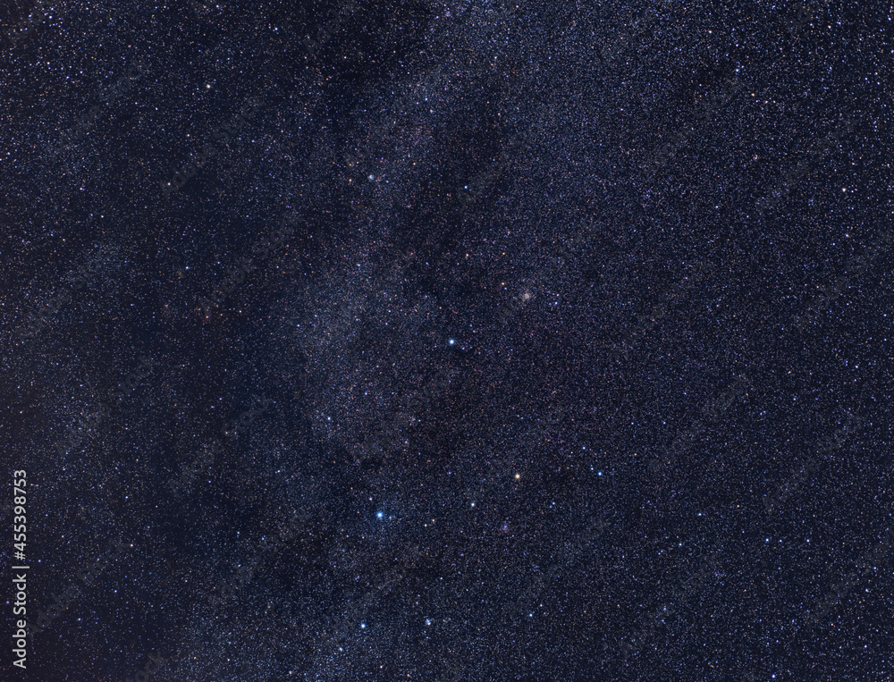 The Milky Way with the star Caph in the center and the constellations ...
