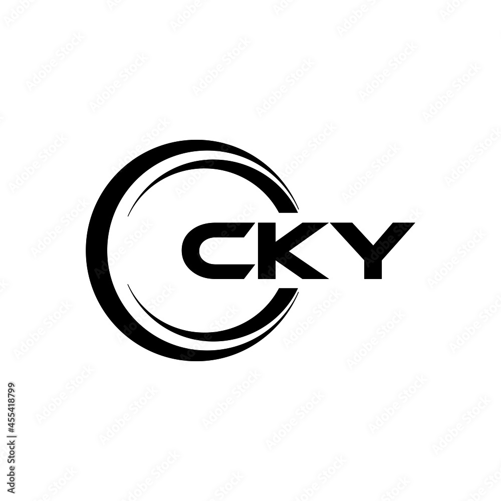 CKY letter logo design with white background in illustrator, vector ...