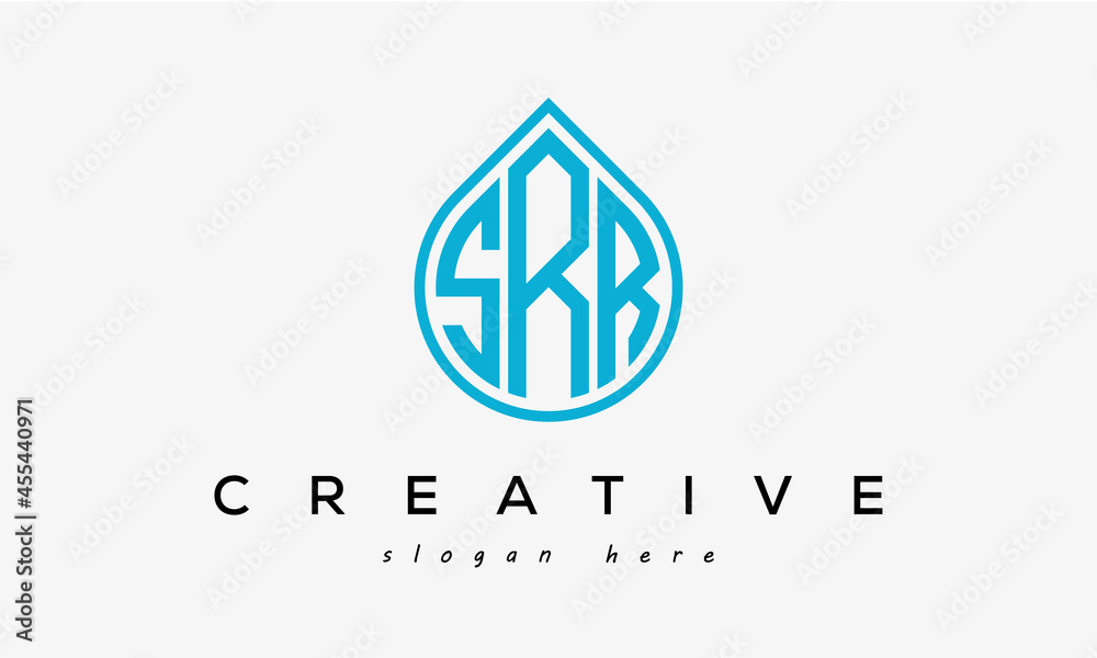 Water drop letters SRR logo initial template vector Stock Vector ...