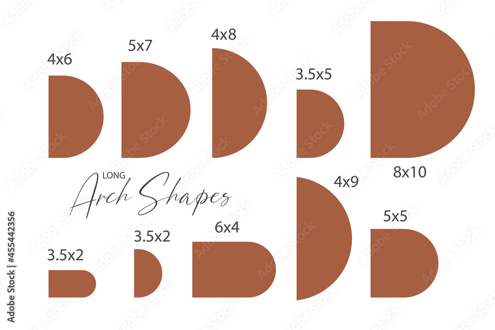 Long Arch Shape template, Arch Wedding invitations, laser cut ...
