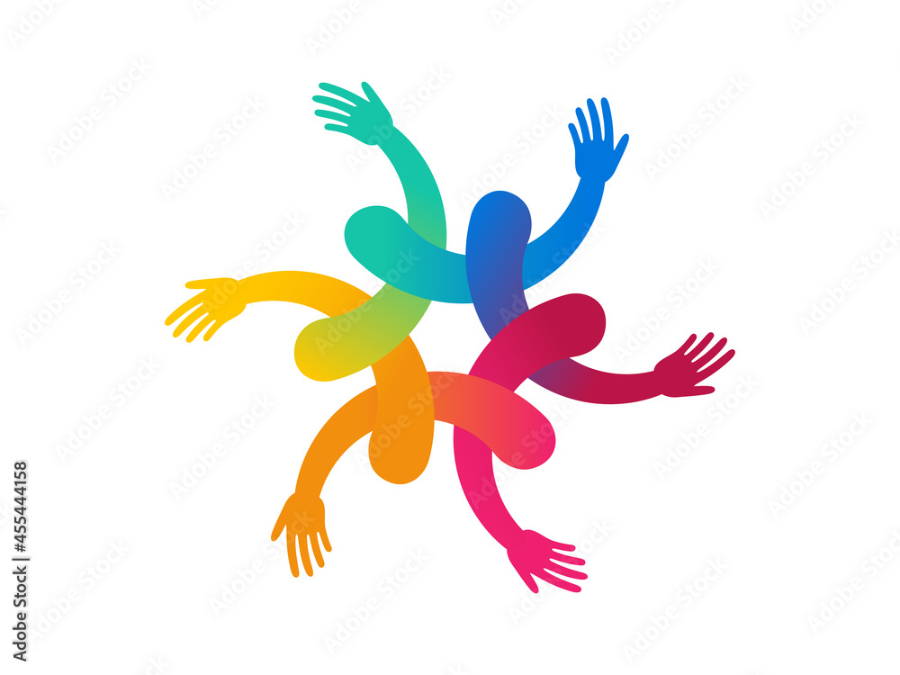 Inclusion and diversity culture equity logo. People hold hands with ... Inclusion and diversity culture equity logo. People hold hands with ...